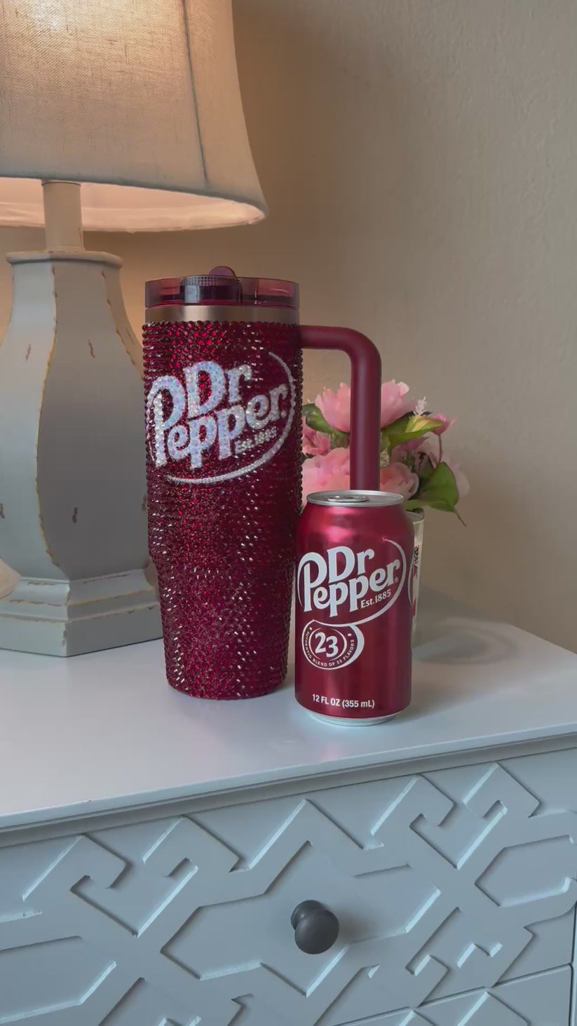 Bling Dr. Pepper 30oz Stanley – Sparkle With Shubi